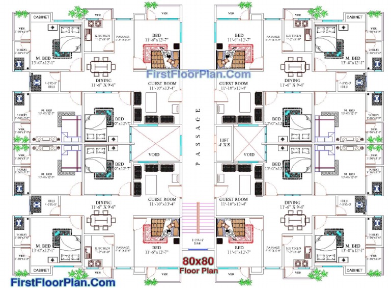 80x80 Floor Plan | PDF