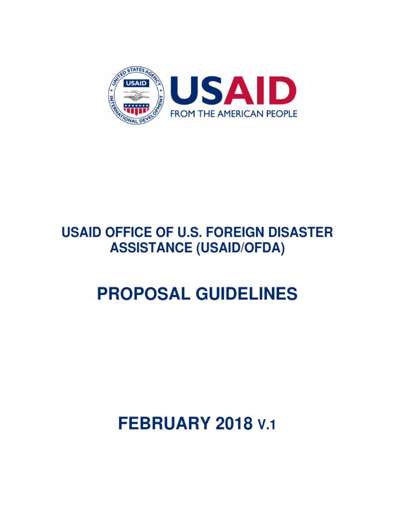 Usaid-Ofda Proposal Guidelines February 2018 0 | PDF | Disaster Risk ...