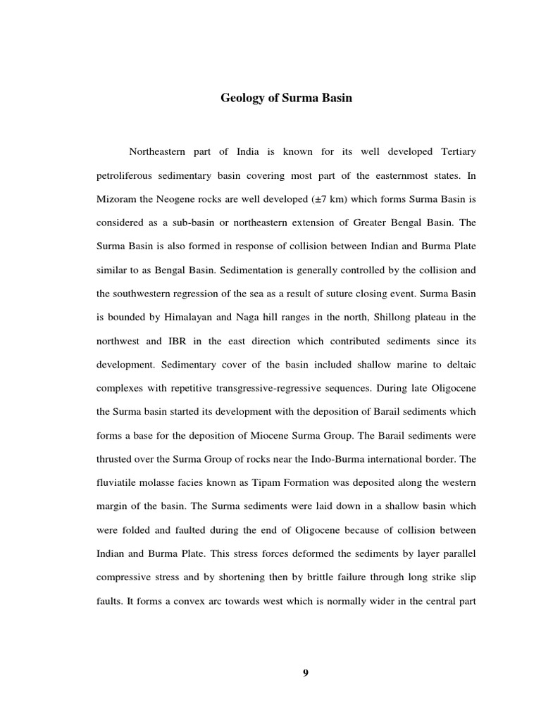 Geology and Stratigraphy of Surma Basin | PDF | Sedimentary Rock | Geology
