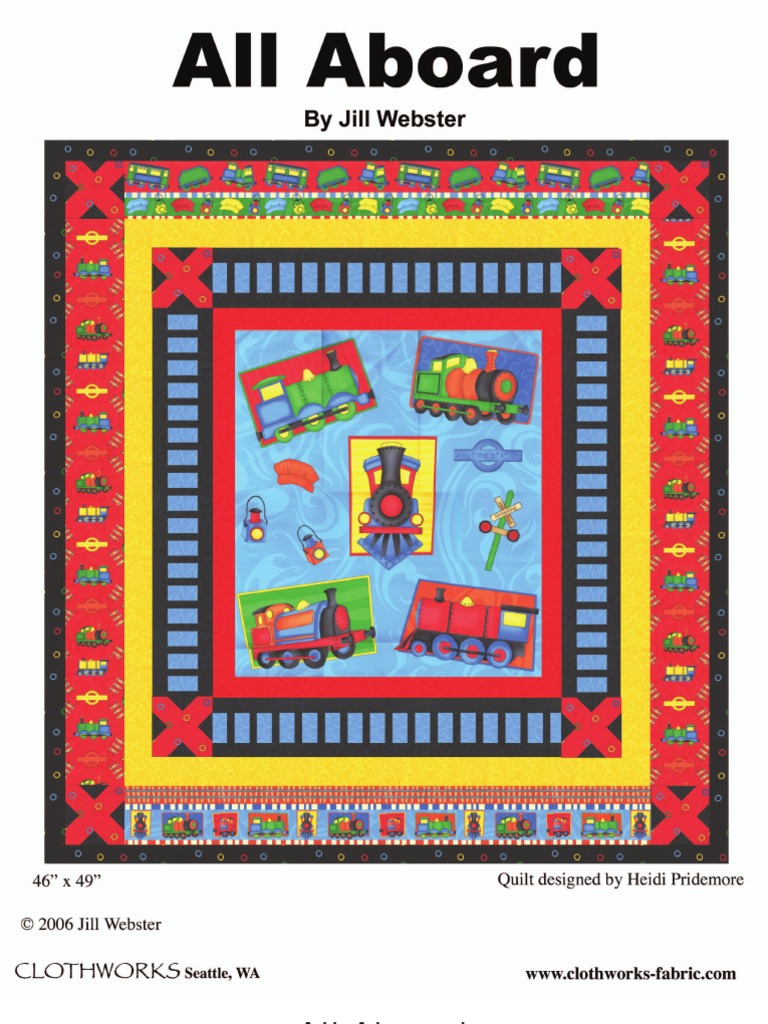All Aboard Quilt | PDF | Quilt | Seam (Sewing)