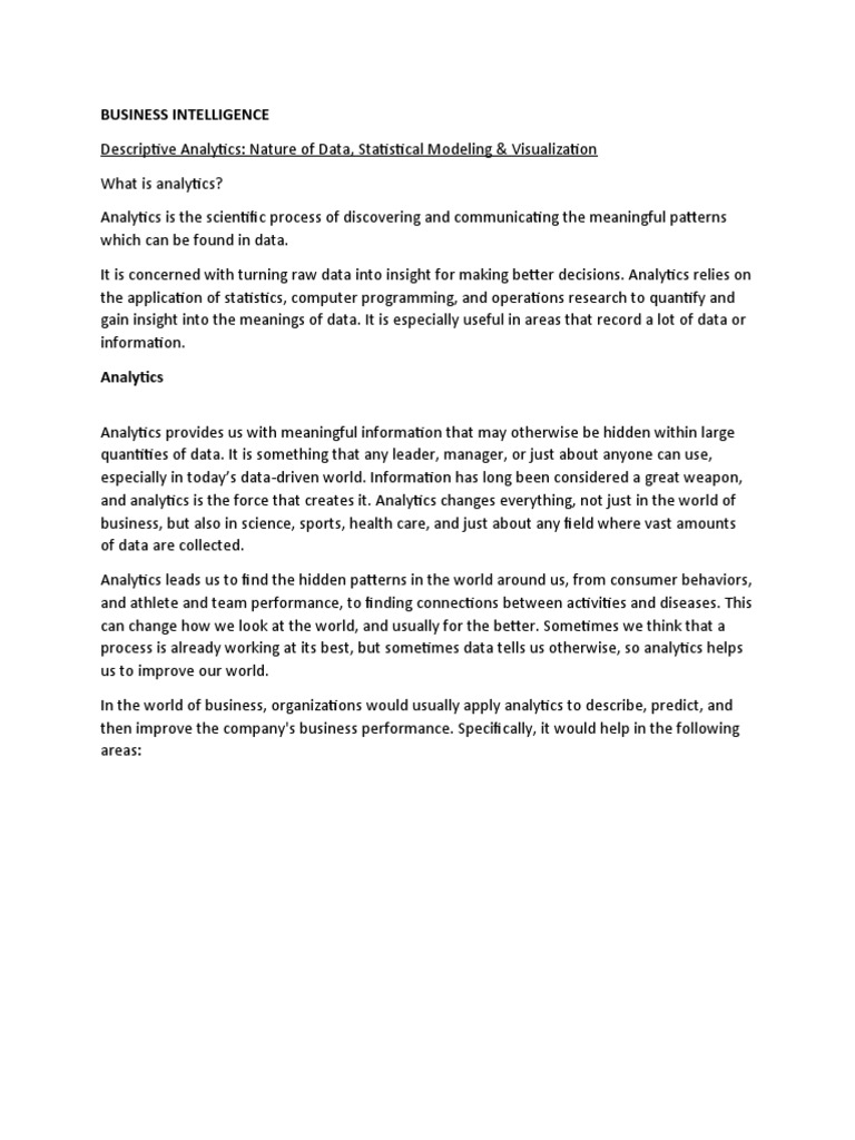 Business Intelligence | PDF | Computers