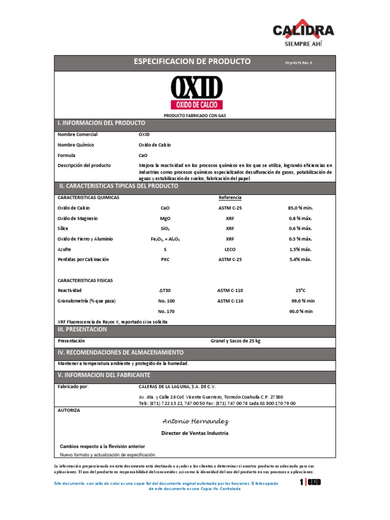 CALIDRA | PDF | Química | Materiales