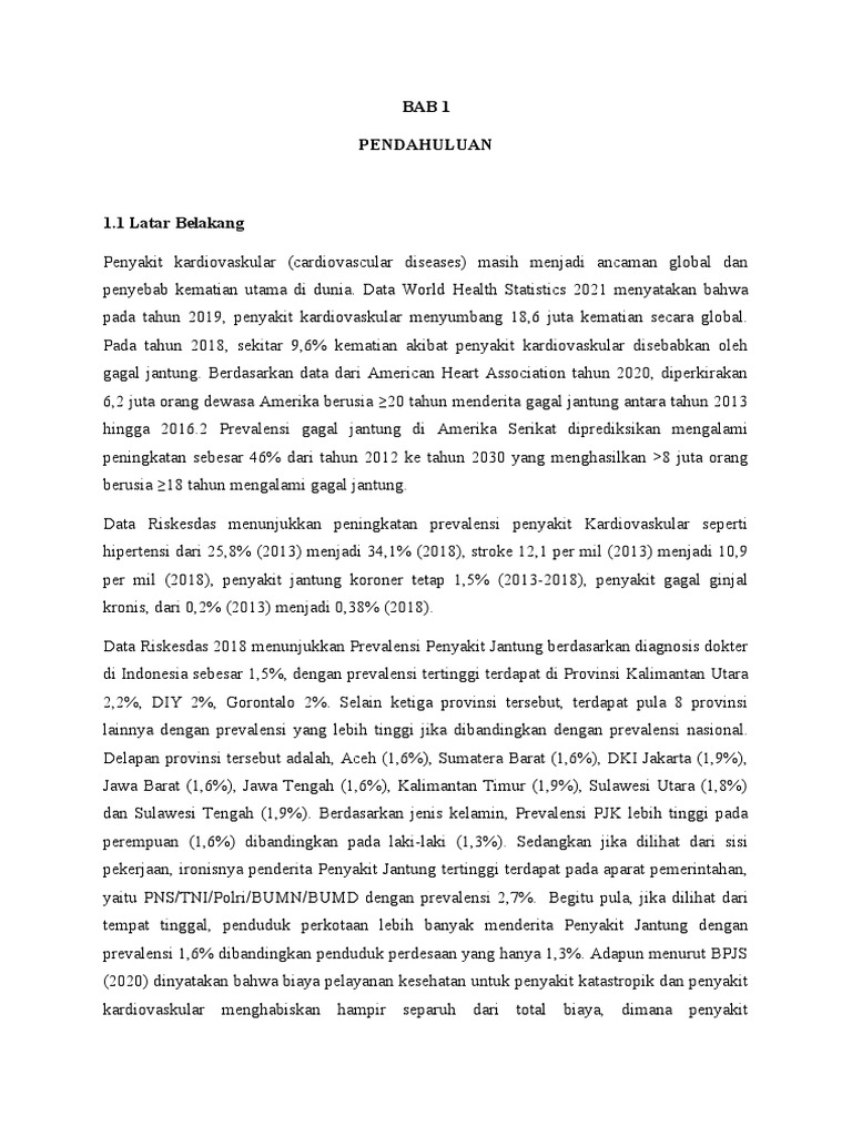 Bab 1. Makalah Gagal Jantung | PDF