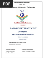 Compiler Design Lab Manual | PDF | Parsing | Compiler