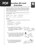 SI Joint Dysfunction Exercise Guide | PDF | Anatomical Terms Of Motion ...