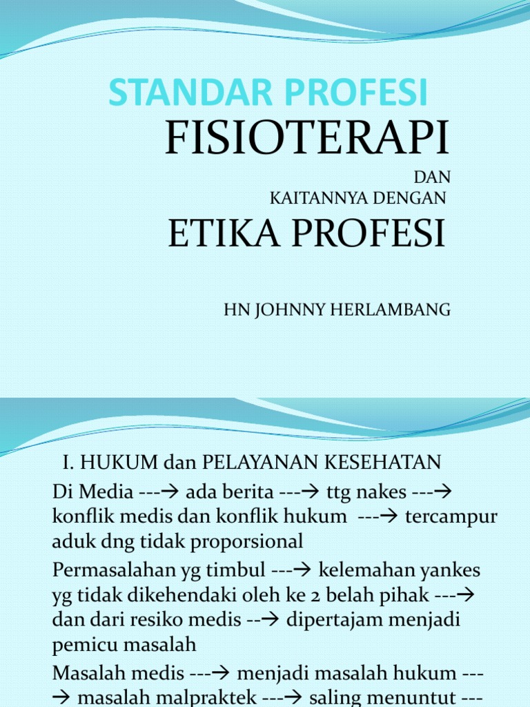 Standar Profesi Fisioterapi | PDF