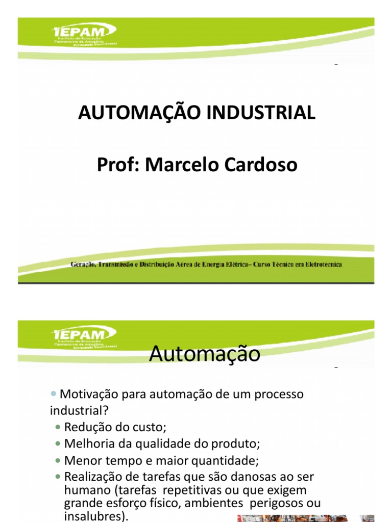 Aula 2 Automacao Industrial I Pdf Controlador Lógico Programável