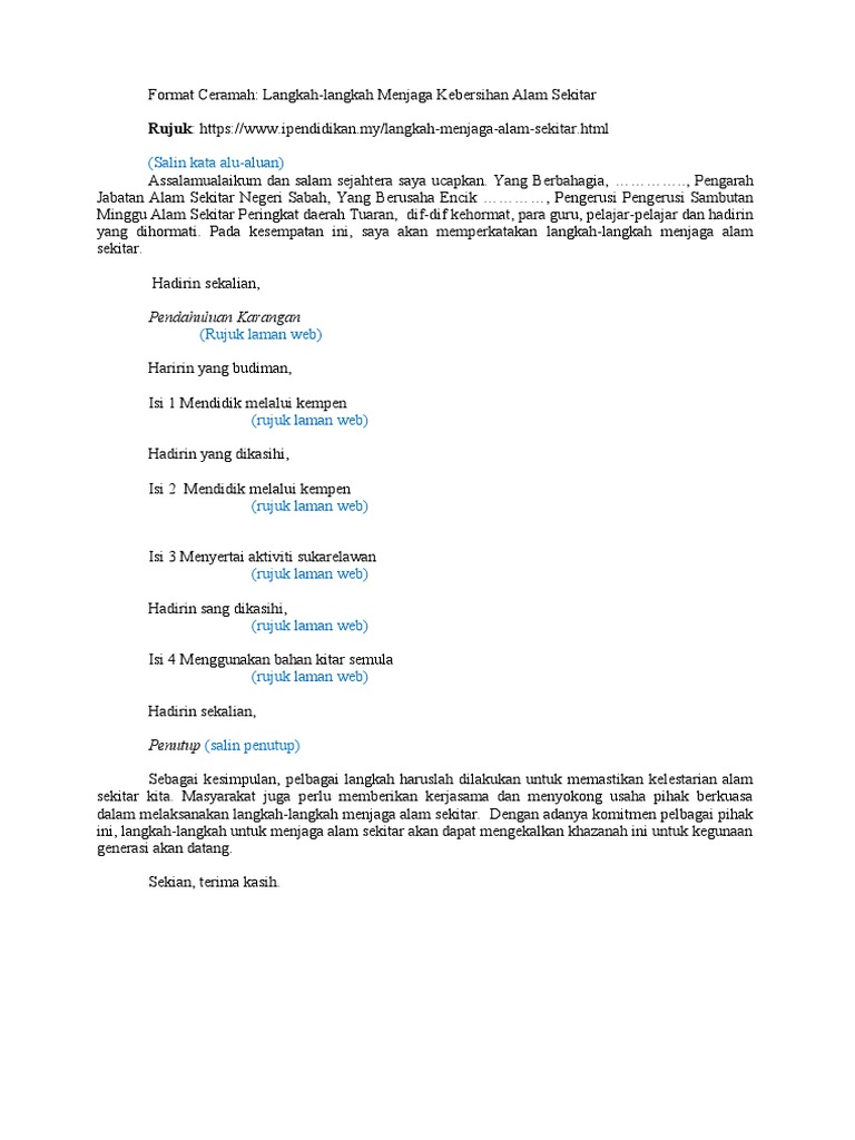 Format Ceramah | PDF