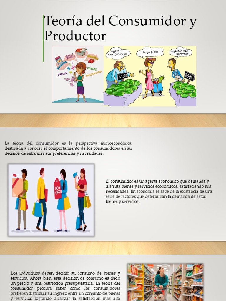 Teoría Del Consumidor y Productor | PDF | Los consumidores | Microeconomía