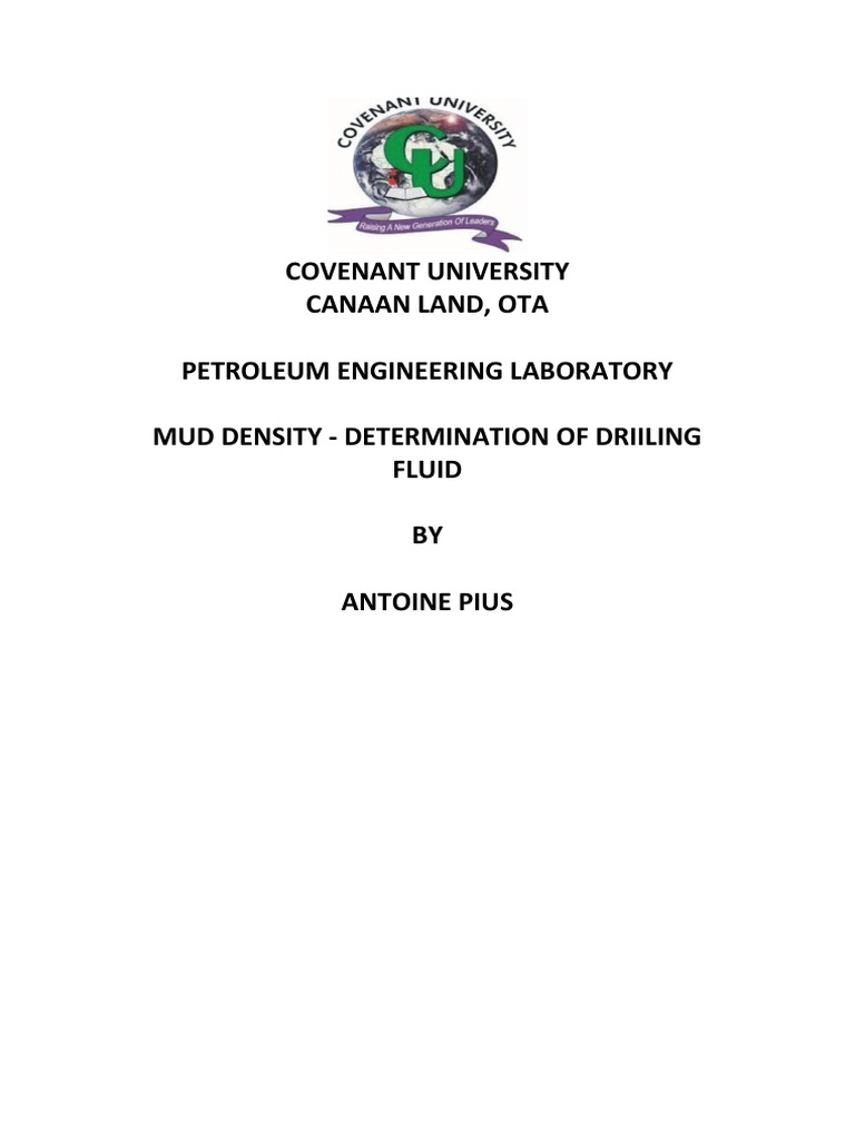 Experiment On Mud Density | PDF | Weighing Scale | Density