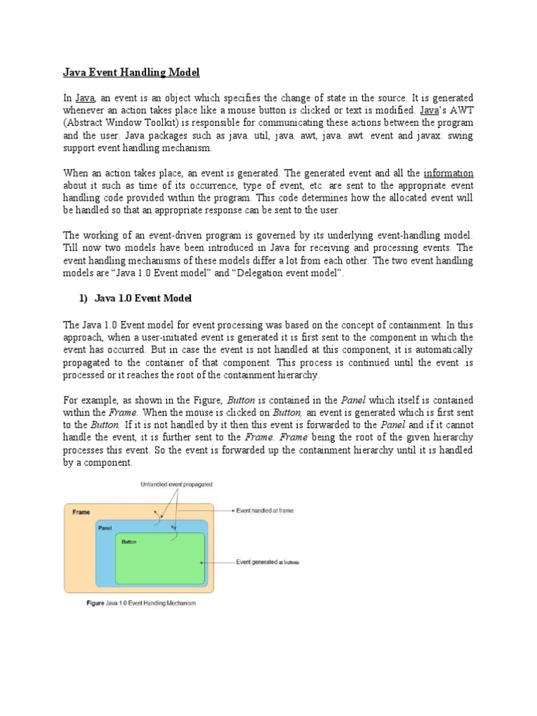 Java Event Handling Model | Download Free PDF | Class (Computer ... Java Event Handling Model | Download Free PDF | Class (Computer ...