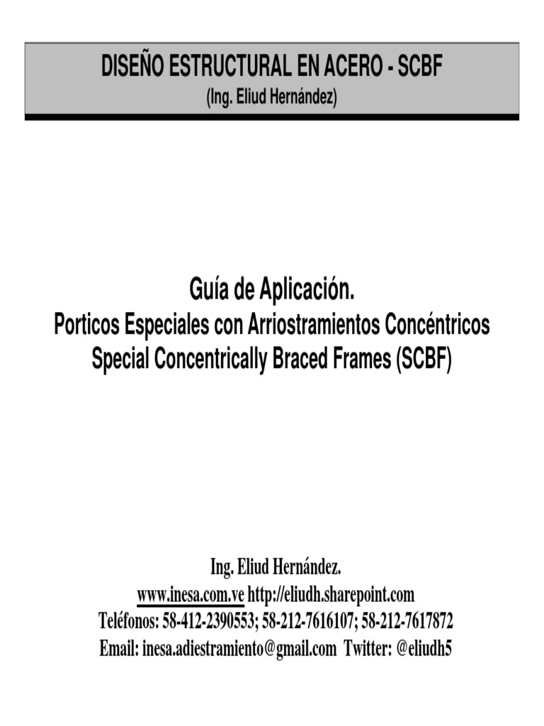 06-Diseño de Sistemas SCBF en Acero | PDF | Pandeo | Ingeniería estructural