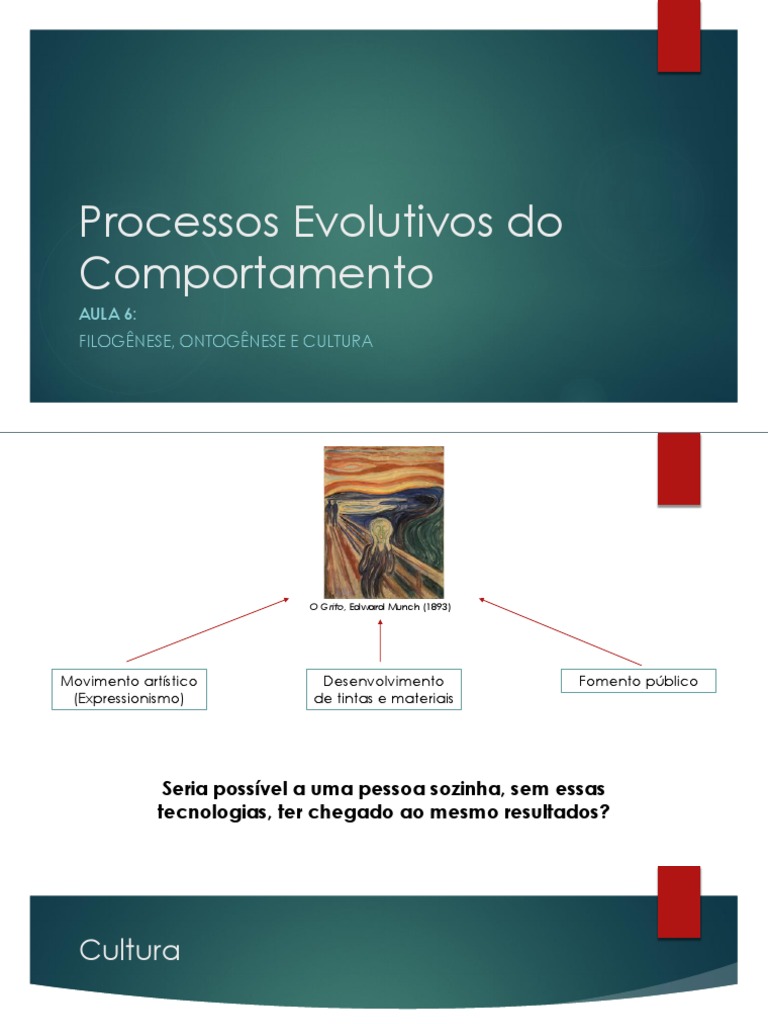 Filogênese, Ontogênese e Cultura | PDF | Humano | Evolução