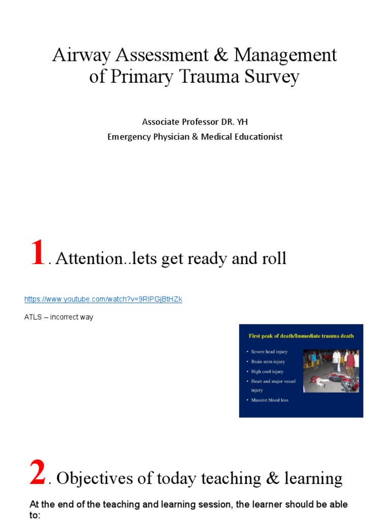 Airway Assessment & Management of Primary Trauma Survey | PDF | Major ...