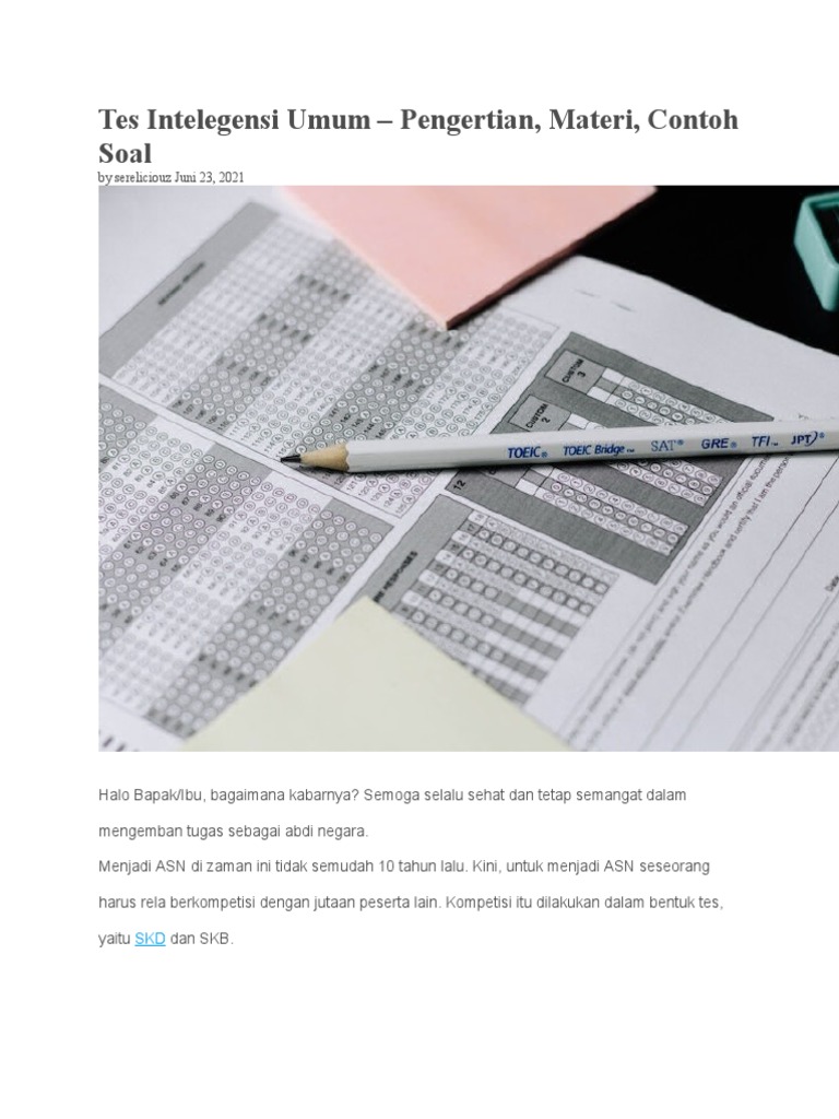 Tes Intelegensi Umum | PDF
