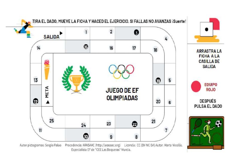 Juego de La Oca Adaptado para Educacion Fisica Tablero | PDF