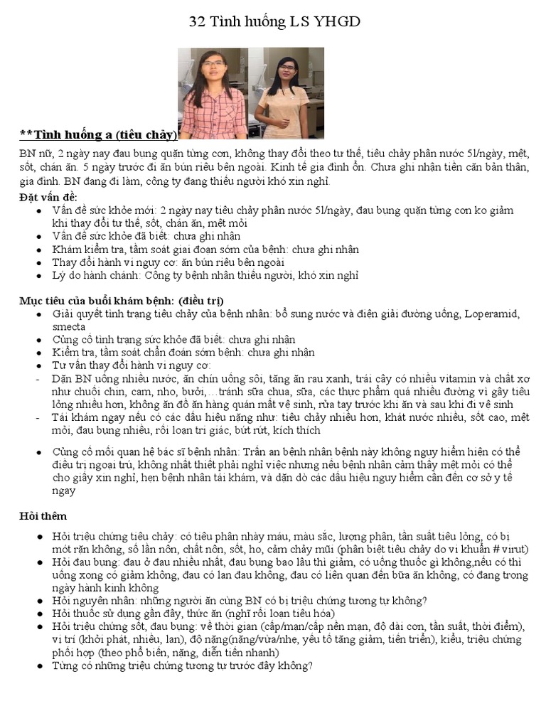 Tình huống LS YHGD của 4 tổ | PDF