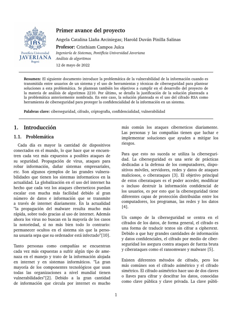 Avance Proyecto AA | PDF | Cifrado | Clave (criptografía)