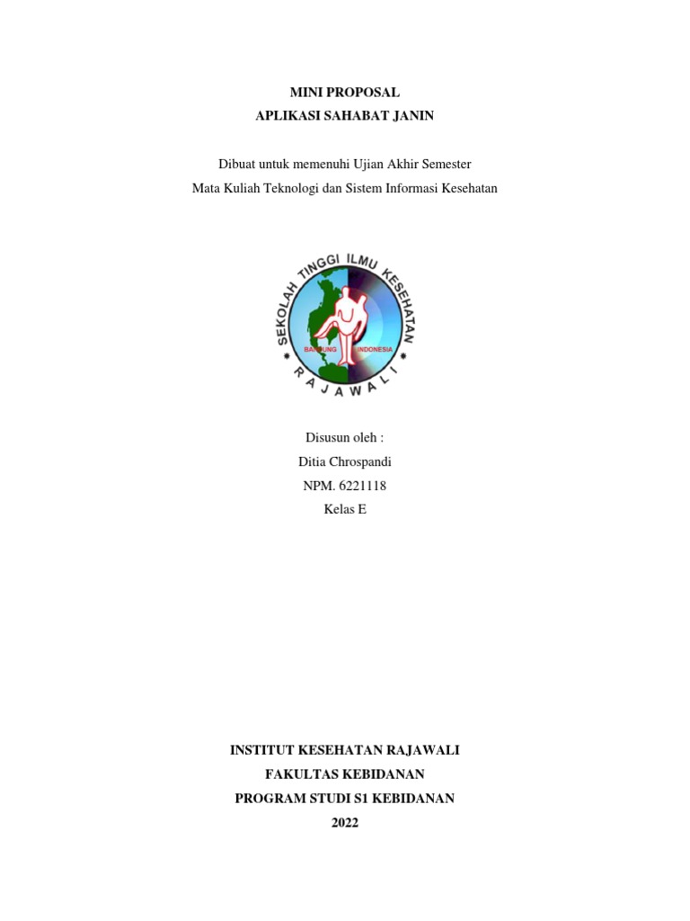 UAS Tekinfo Mini Proposal - Ditia Chrospandi - E - 6221118 | PDF | Bisnis | Kesehatan Holistik
