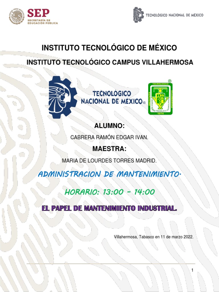 El Papel Del Mantenimiento Industrial. | PDF | Business | Economias