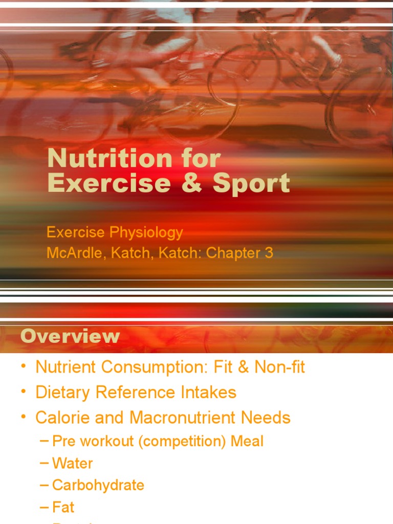 Nutrition For Exercise | PDF | Nutrients | Human Nutrition