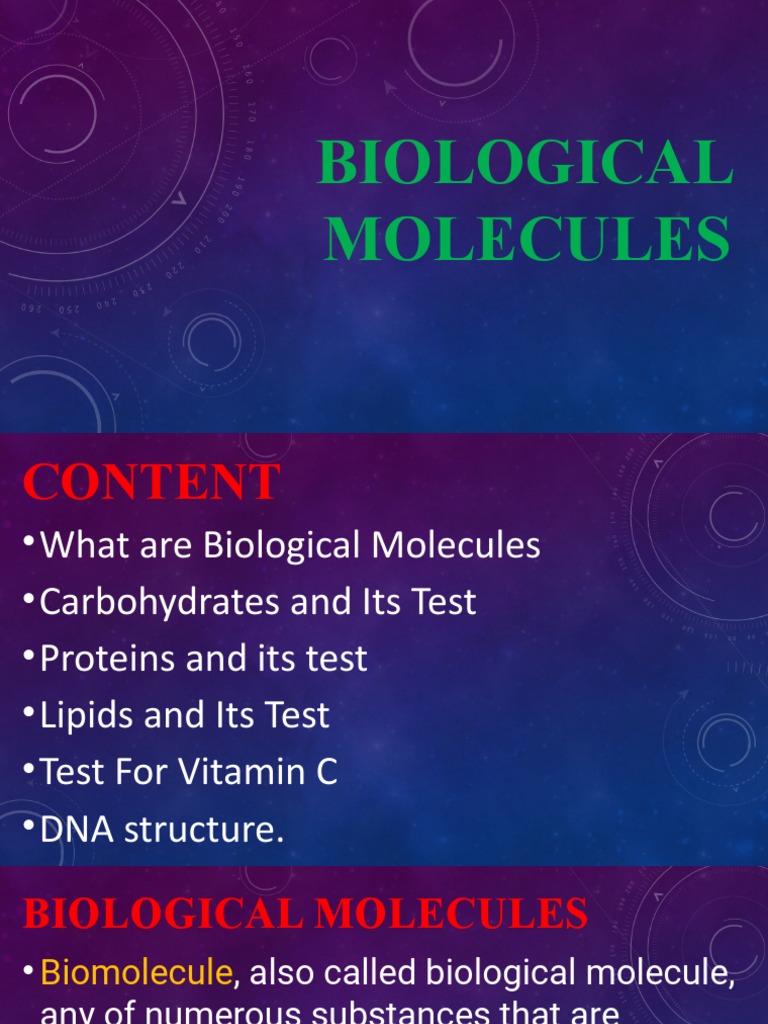 Overview of Biological Molecules | PDF | Carbohydrates | Biomolecules