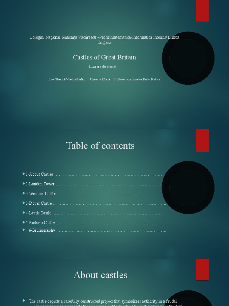 Proiect Atestat Prezentare | PDF | Castle | Windsor Castle