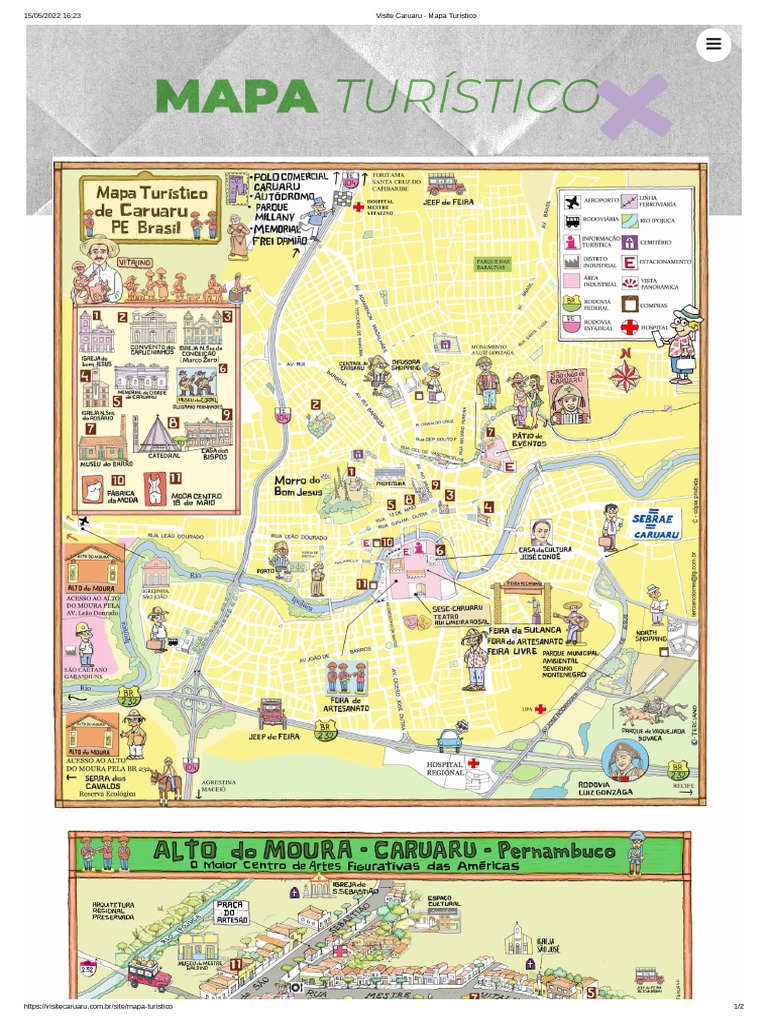 Caruaru - Mapa Turístico | PDF