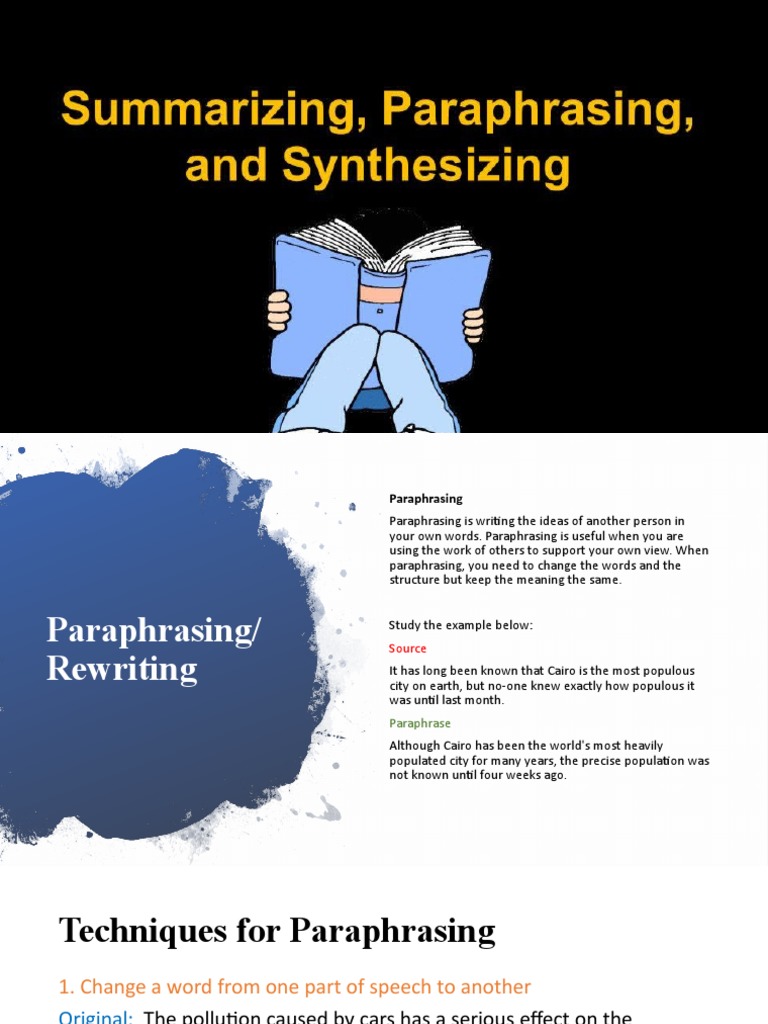 Paraphrasing, Summarizing, Synthesizing | PDF | Aurora | Sky