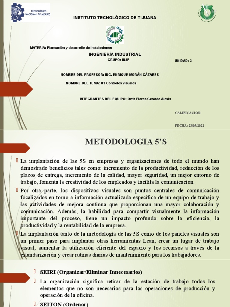 U3 Controles Visuales | PDF | Lean Manufacturing | Color