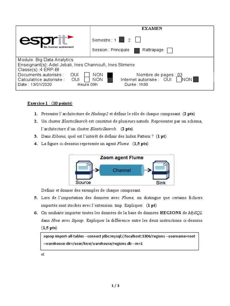 Examen BDA | PDF | Apache Spark | Logiciel