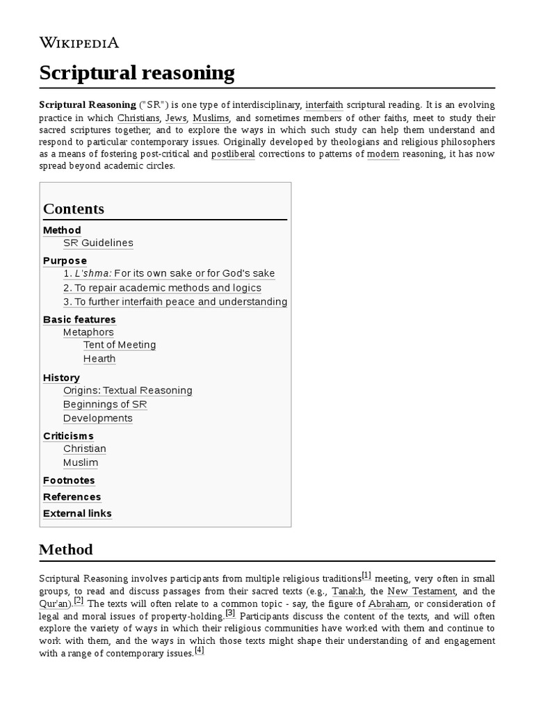 Scriptural Reasoning | PDF