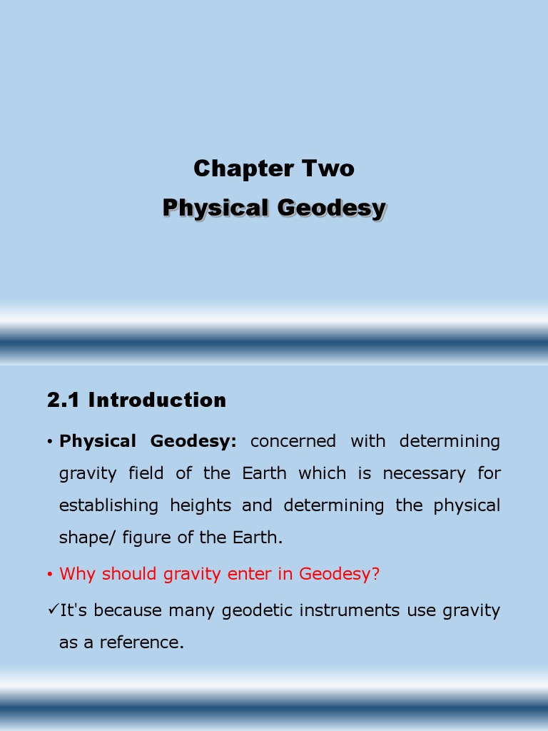 A. Geodesy Chapter II | PDF | Geodesy | Gravity