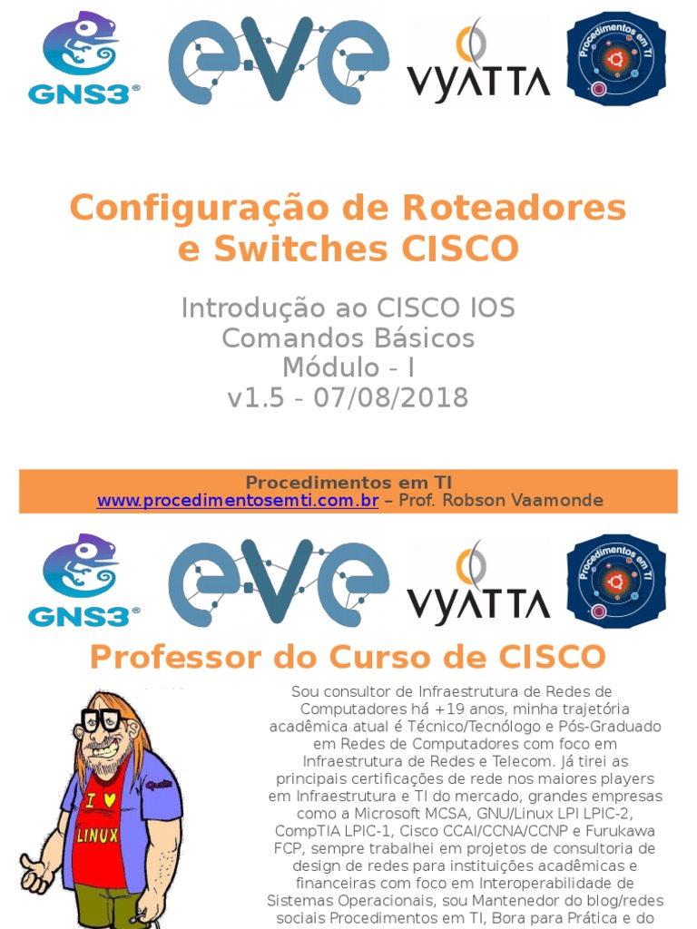 Configuração de Roteadores e Switches CISCO | PDF | Roteador ...