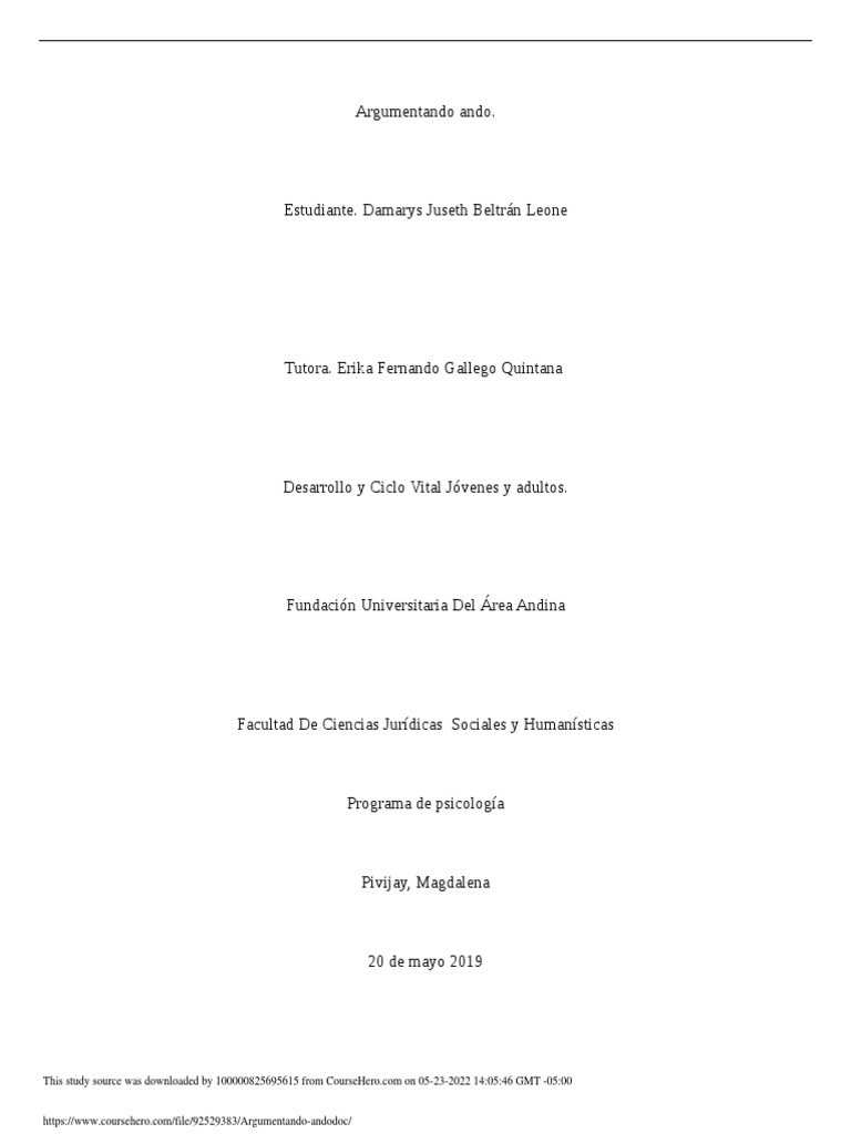 Argumentando Ando | PDF | Adultos | Vejez