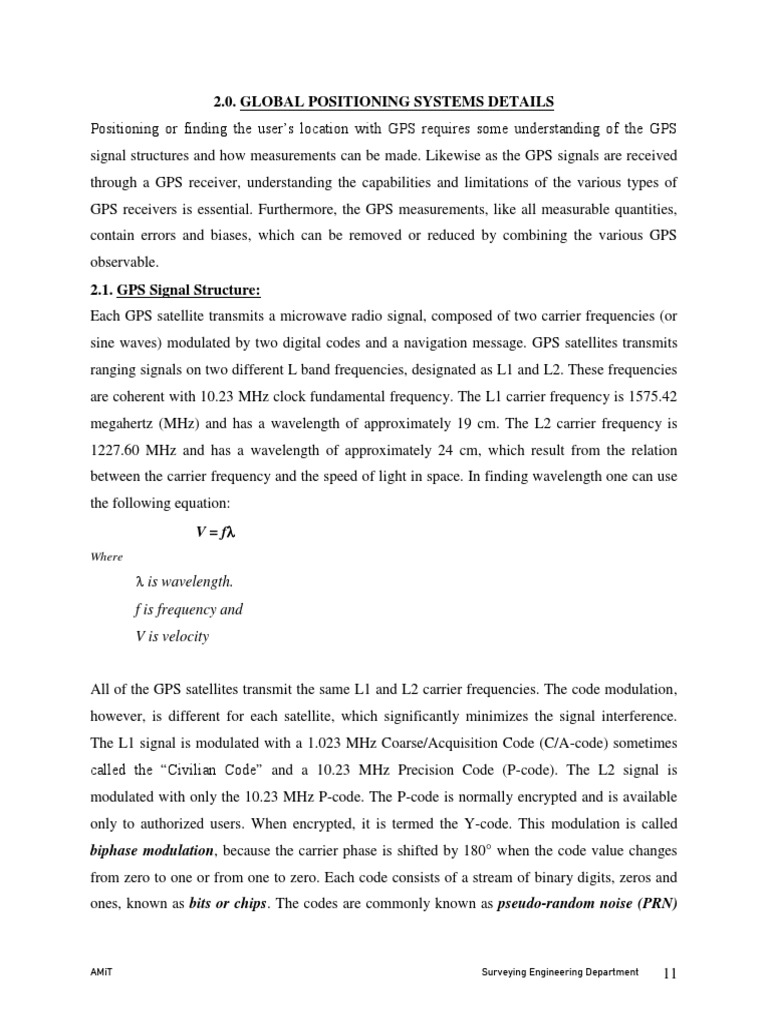Chapter 2 GPS Details | PDF | Global Positioning System ...