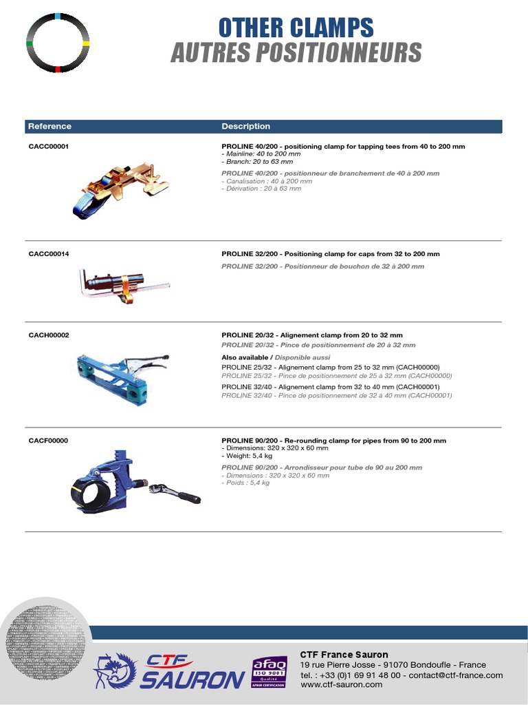 Fiche SPECIFICATIONS Positionneurs | PDF | Maison et jardin
