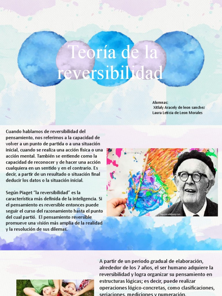 Reversibilidad del Pensamiento según Piaget | PDF | Pensamiento ...