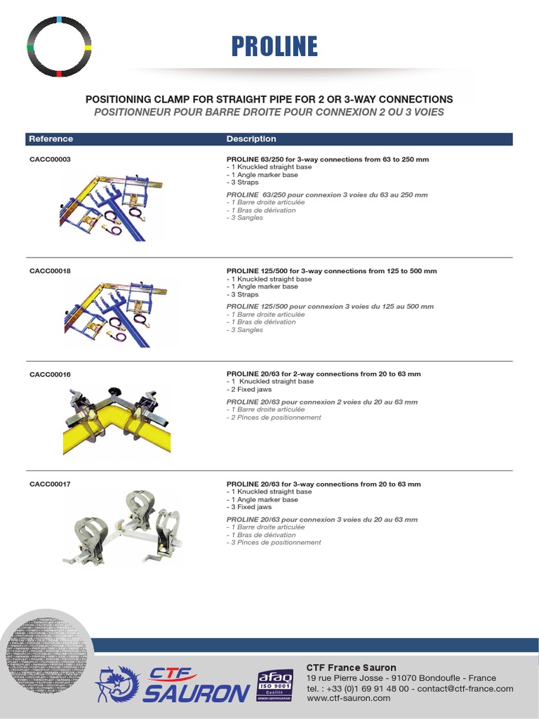 Fiche Specifications Proline | PDF