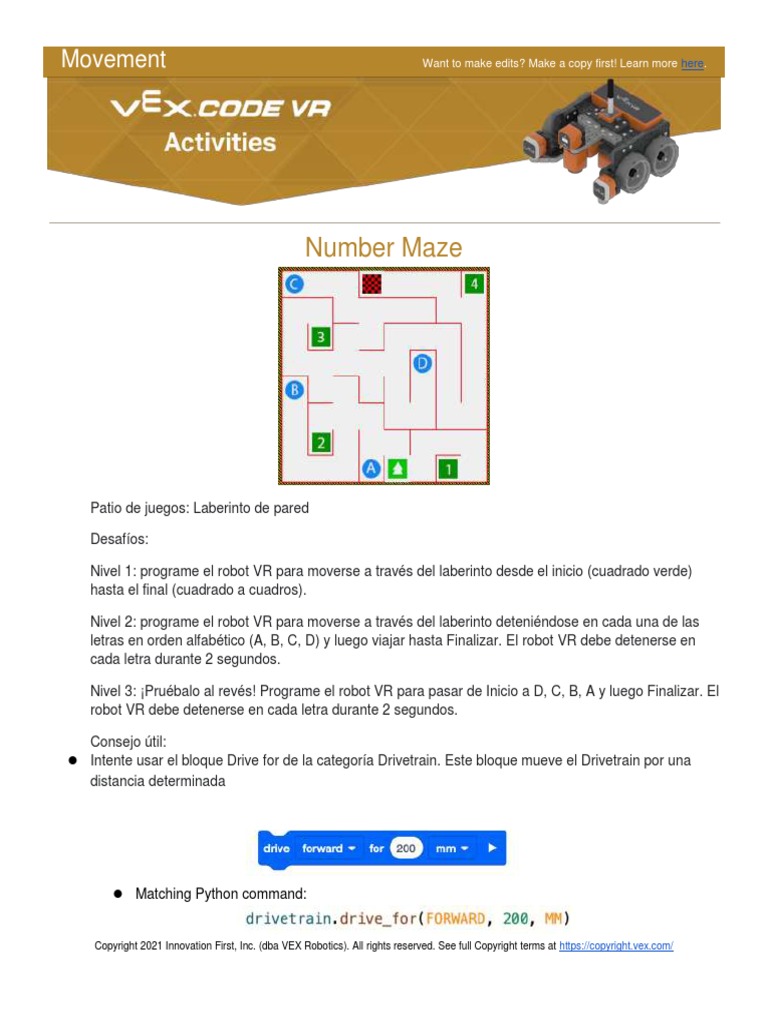 07 Number Maze - VEXcode VR | PDF | Informática