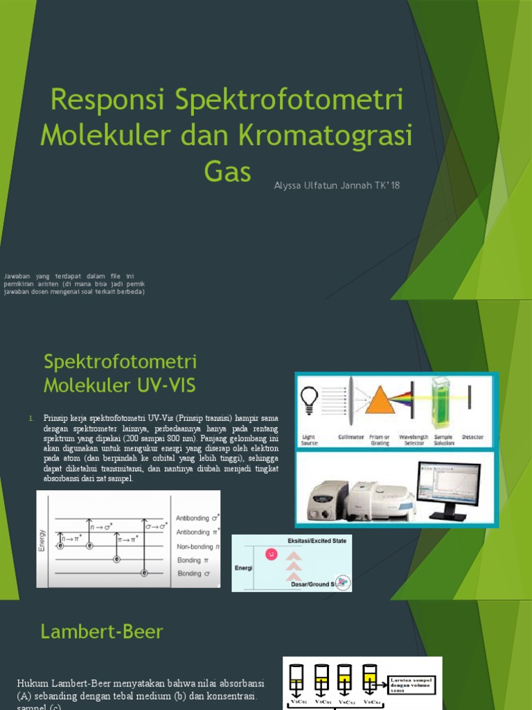 Responsi Spektrofotometri Molekuler UV-VIS - FTIR | PDF