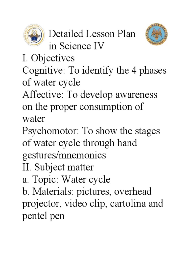 Detailed Lesson Plan in Science IV | PDF | Autism | Autism Spectrum
