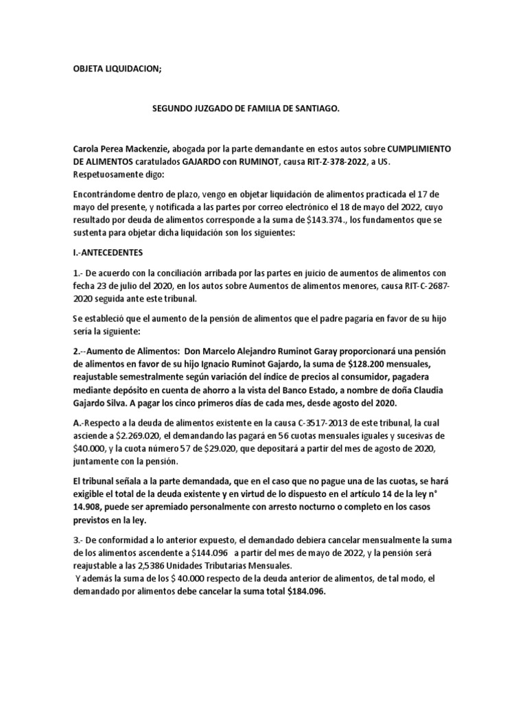 Objeta Liquidacion | PDF