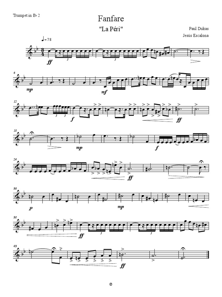 Fanfare - Trumpet in BB 2 | PDF