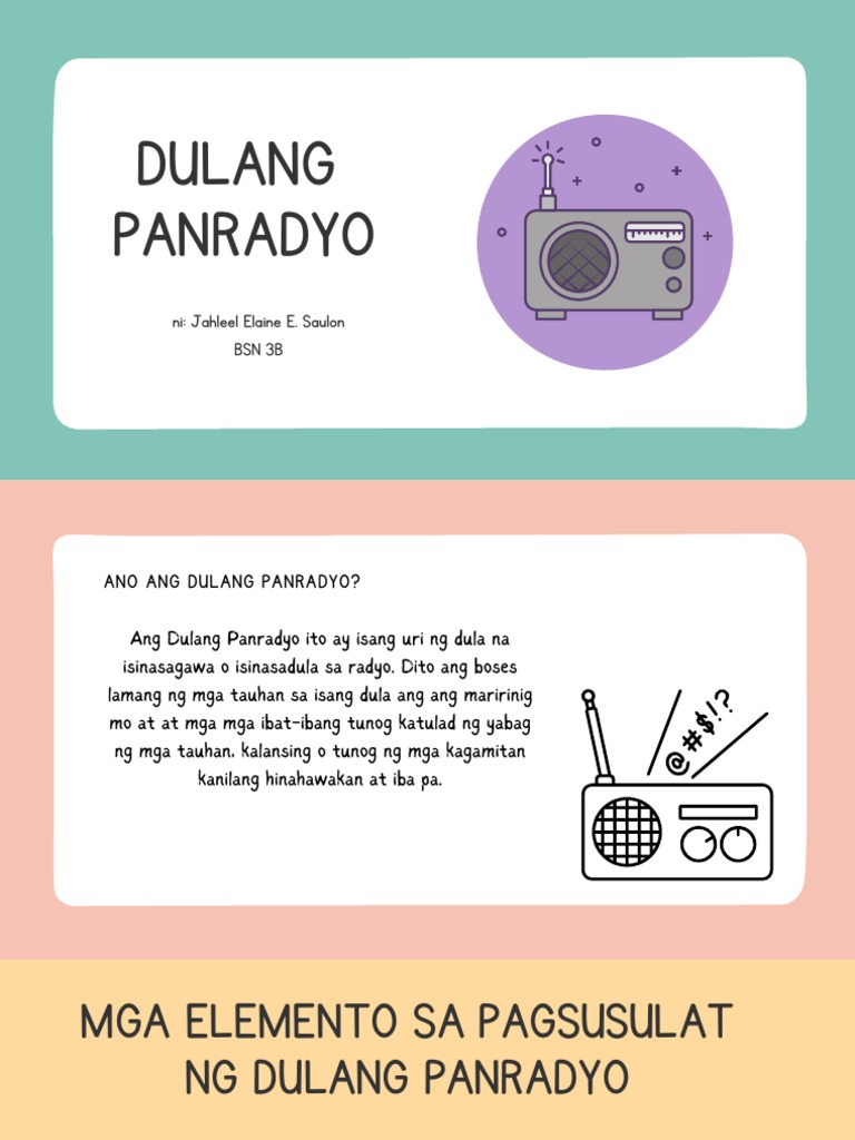 Dulang Panradyo | PDF