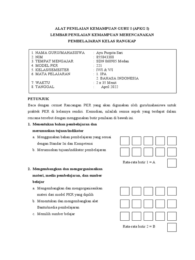 Apkg 1 Dan 2 PKR | PDF | Karier & Perkembangan
