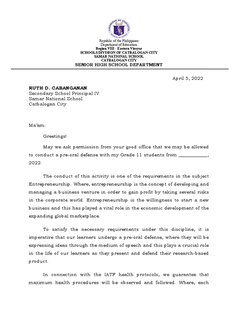 Letter of Permit | PDF