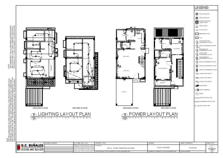 Legend Electrical Plan Layout