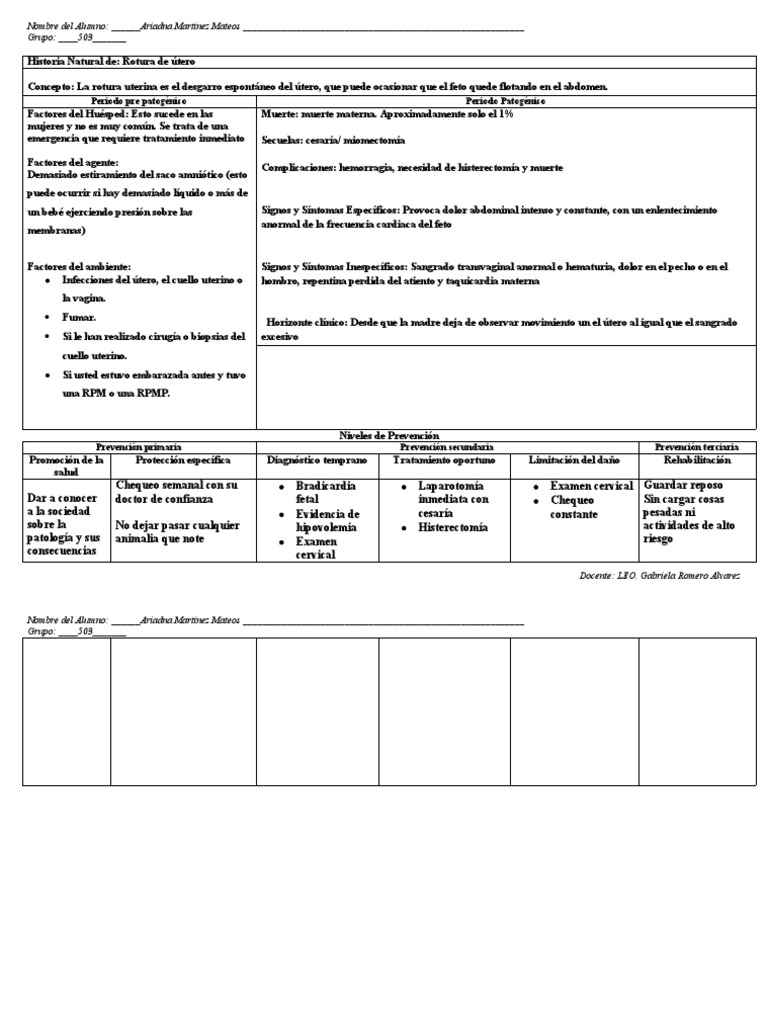 Formato Historia Natural | PDF | El embarazo | Salud pública