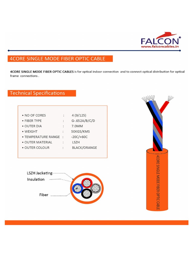 4 Core Single Mode Fiber Optic Cable | PDF